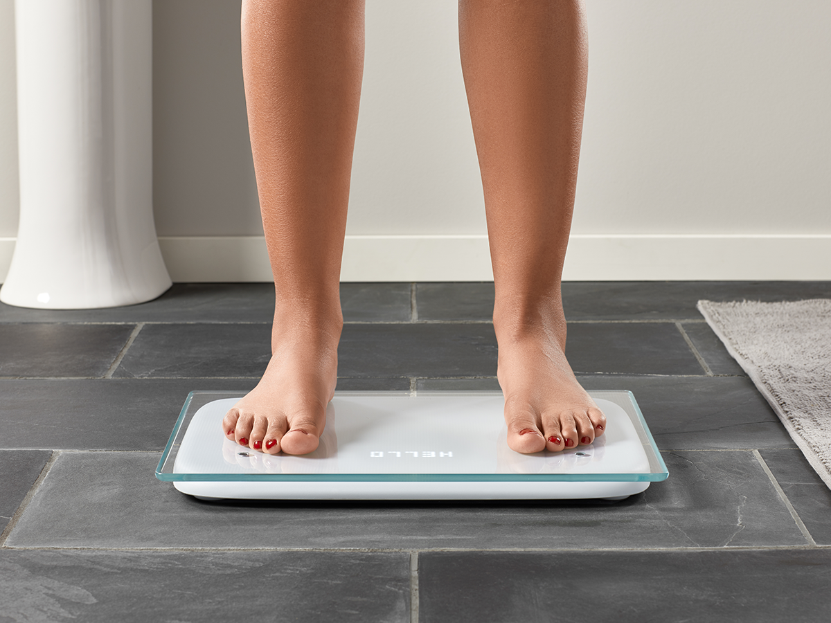 Person On Bathroom Scale